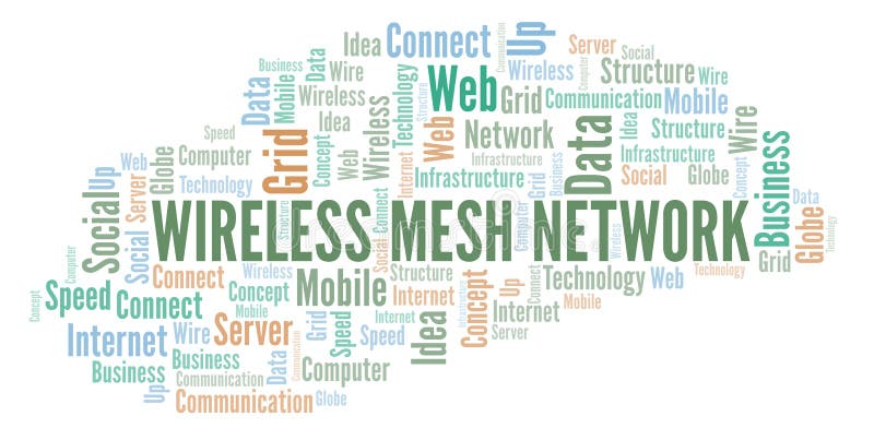Wireless Word and Symbol - Mobile Connection Stock Illustration ...