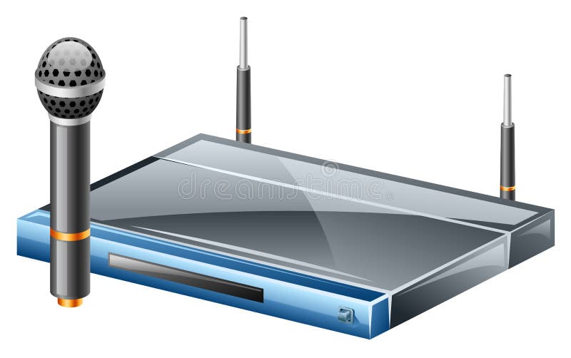 Wireless Microphone Icon Flat Vector Design Stock Vector - Illustration ...