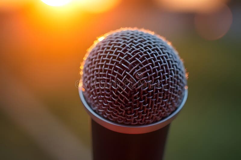 Wireless Microphone and Sound Equalizer Placed on Cloth, Ready for Use ...