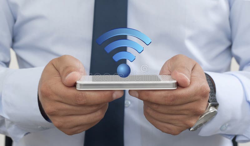 Wireless on the Mobile Phone Stock Image - Image of human, office: 34696597