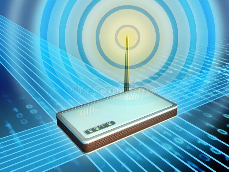 Wireless modem stock illustration. Illustration of adsl - 15200928