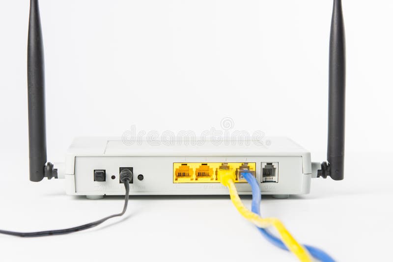 Wireless Modem Router Network Hub Stock Photo - Image of internet, rj45 ...