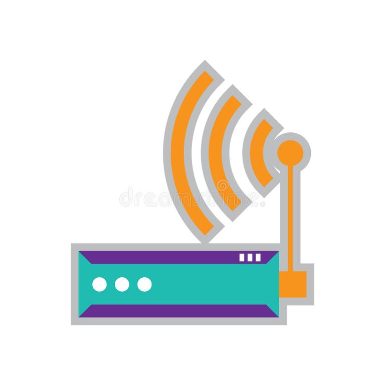 Wireless Modem. Vector Illustration Decorative Design Stock Vector ...