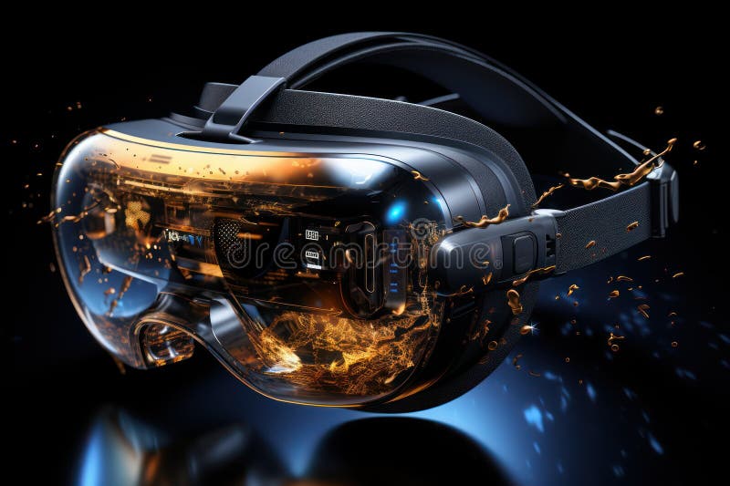 Wireless Modern Virtual Reality Headset AI Generated Stock Illustration ...