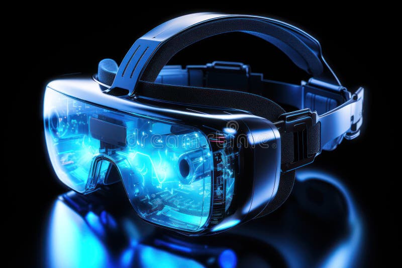 Wireless Modern Virtual Reality Headset AI Generated Stock Image ...