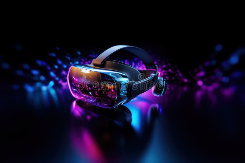 Wireless Modern Virtual Reality Headset AI Generated Stock Image ...