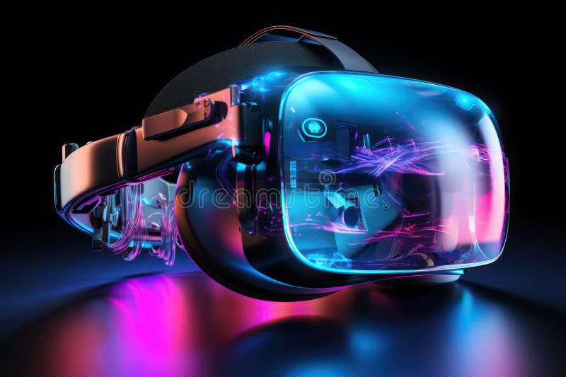 Wireless Modern Virtual Reality Headset AI Generated Stock Image ...