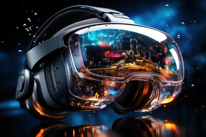 Wireless Modern Virtual Reality Headset AI Generated Stock Image ...