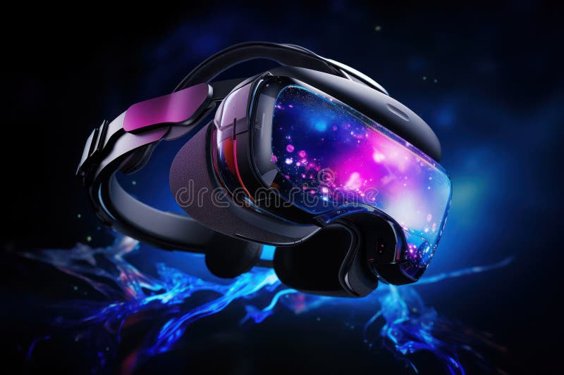Wireless Modern Virtual Reality Headset AI Generated Stock Image ...