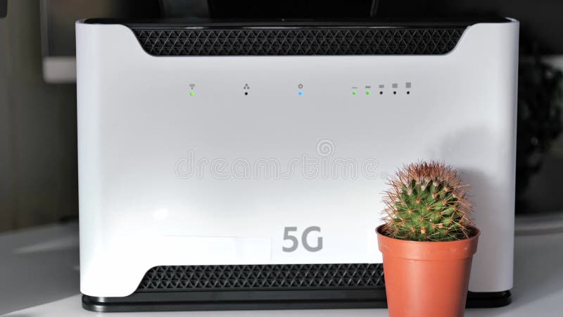 Wireless Modern Wi Fi Router 5G Network Device Stock Footage - Video of ...