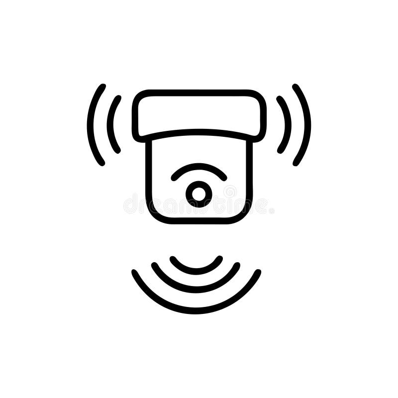 Wireless Motion Sensor for Security Systems Stock Vector - Illustration ...