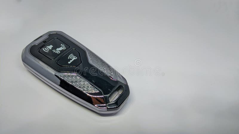 Wireless Motorcycle Smart Key on White Background. Keyless Remote Key ...