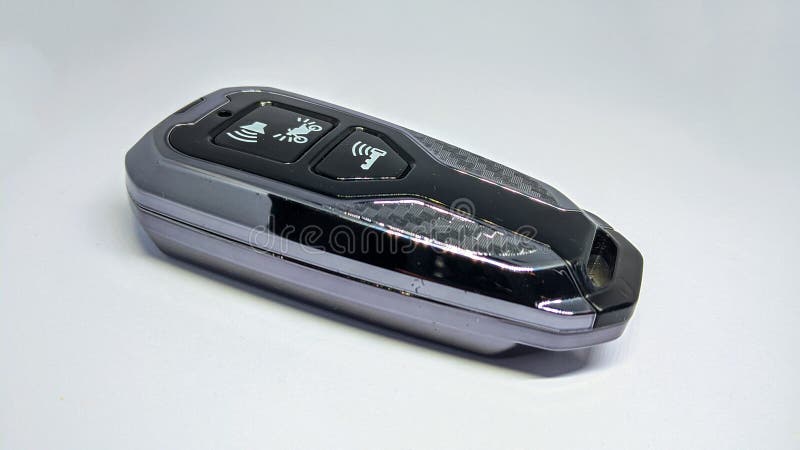 Wireless Motorcycle Smart Key on White Background. Keyless Remote Key ...