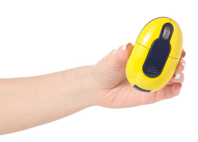 Wireless mouse in hand stock image. Image of modern - 108734063