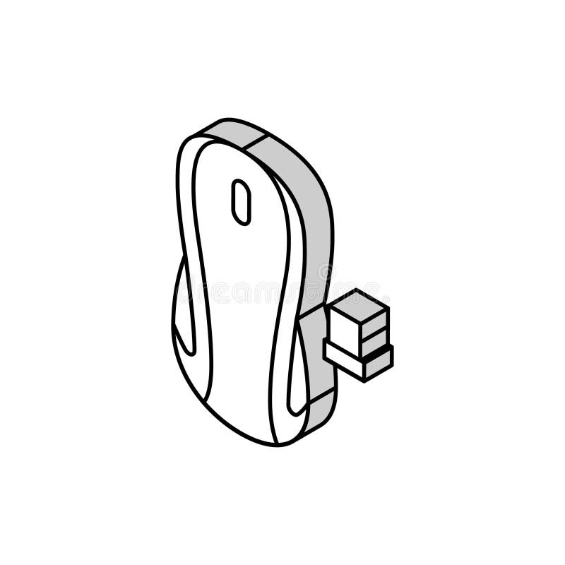 Wireless Mouse Home Office Isometric Icon Vector Illustration Stock ...