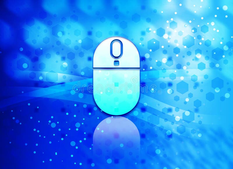 Wireless Mouse Icon Abstract Light Cyan Blue Hexagon Pattern Background ...