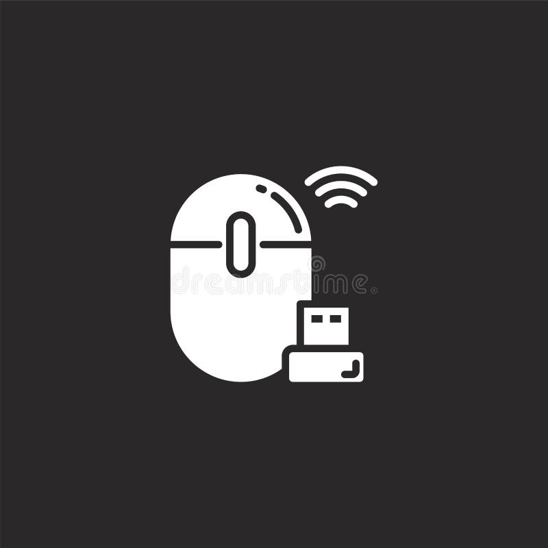 Wireless Mouse Icon. Filled Wireless Mouse Icon for Website Design and ...