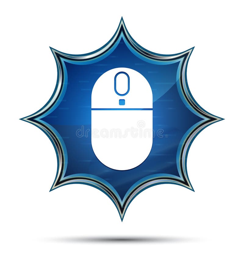 Wireless Mouse Icon Magical Glassy Sunburst Blue Button Stock ...