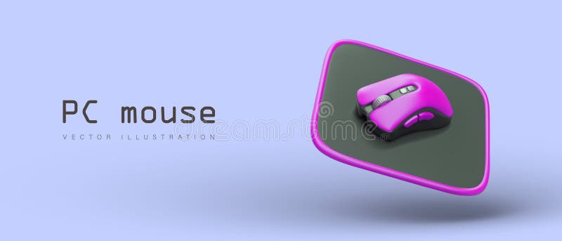 Wireless Mouse on Pad. Professional Gaming and Working Tool Stock ...