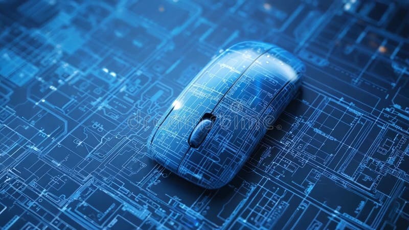 Wireless Mouse Rotating on Circuit Board Design Stock Footage - Video ...