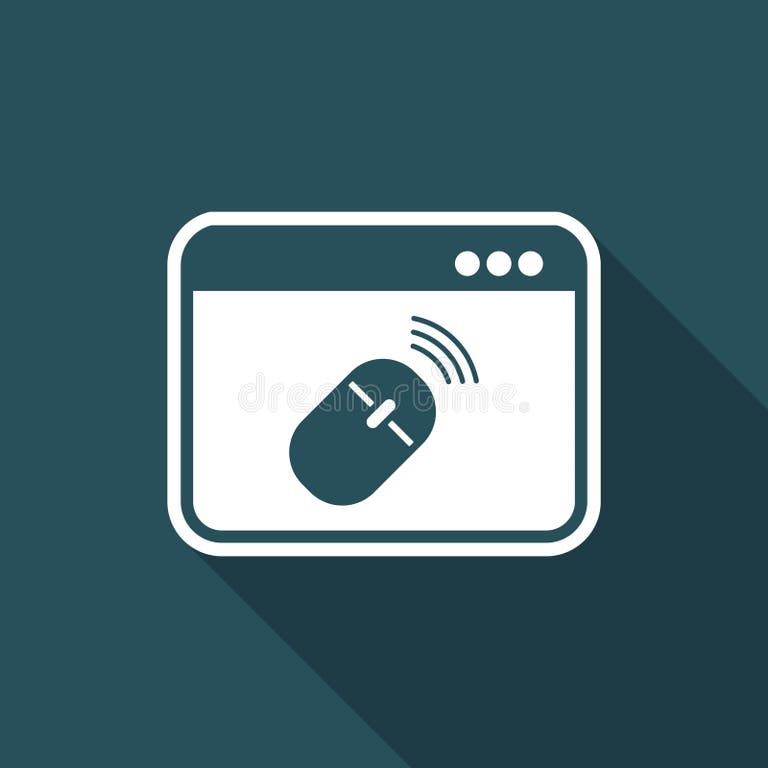 Wireless Mouse - Vector Flat Minimal Icon Stock Vector - Illustration of plug, icon: 118522525