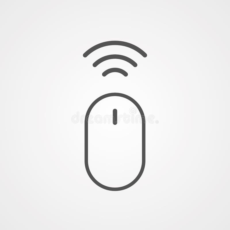 Wireless Mouse Vector Icon Sign Symbol Stock Illustration ...