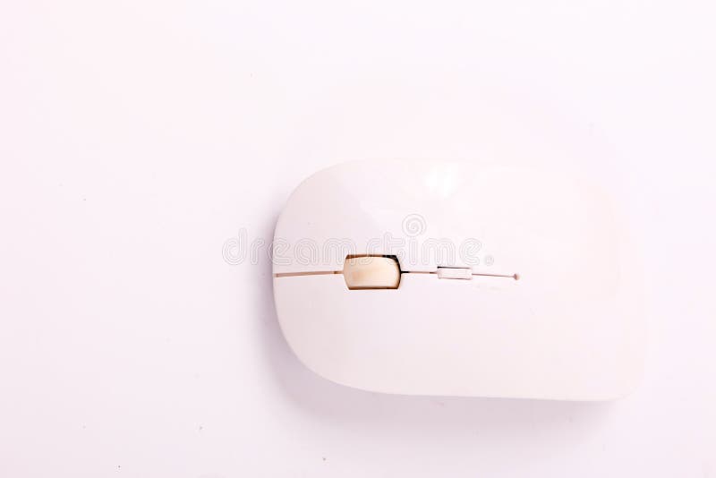 Modern Wireless Mouse Top View Stock Photo - Image of button ...