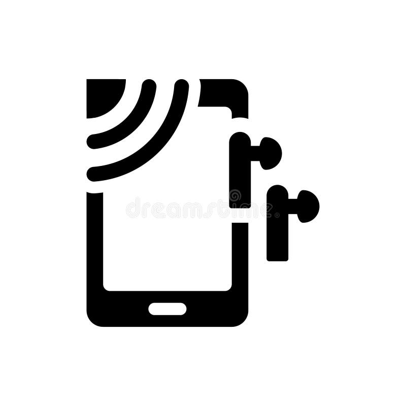 Wireless music icon stock vector. Illustration of smartphone - 224209109