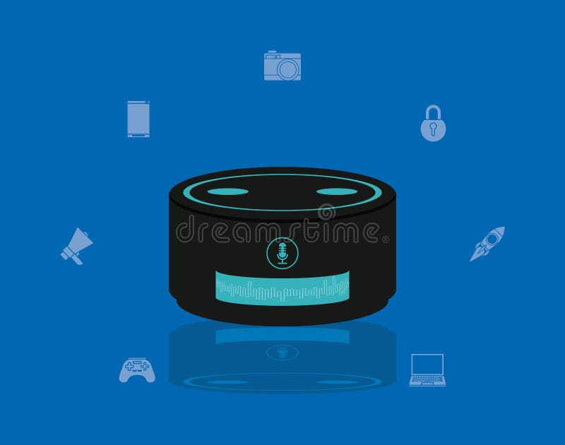 Wireless Speaker Technology Stock Vector - Illustration of ...