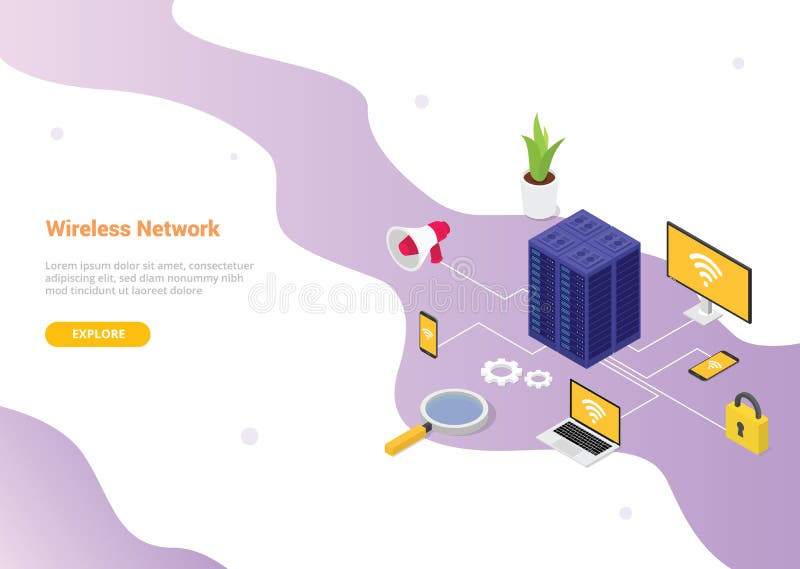 Wireless Network Concept with Various Device Technology for Website ...