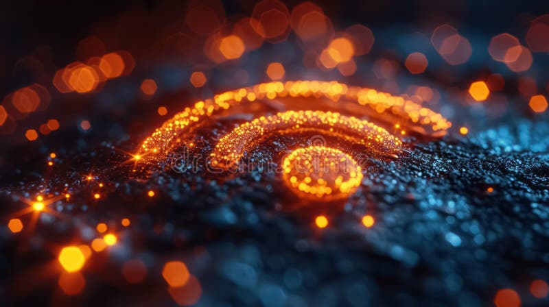 Wireless Network and Connection Abstract Data Background with Wifi ...