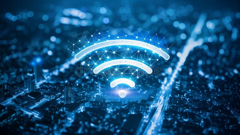 Wireless Network and Connection Stock Photo - Image of security, tech ...