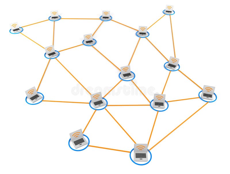 Wireless network stock illustration. Illustration of network - 32355124