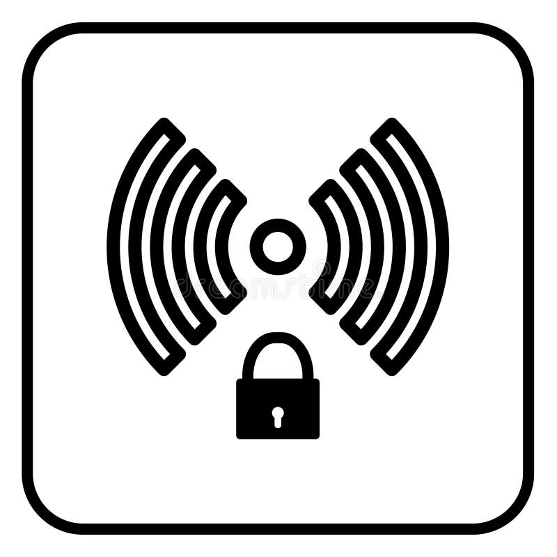 A wireless network icon. stock vector. Illustration of modem - 92397366