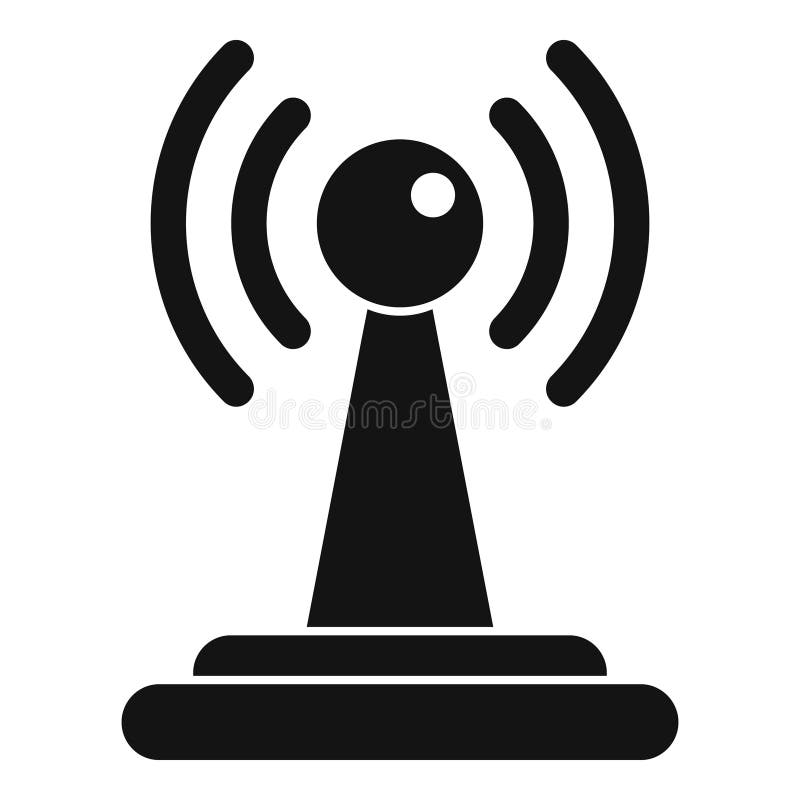 Wireless Network Icon Broadcasting Radio Signal Stock Vector ...