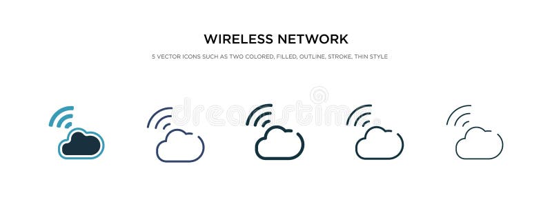 Wireless Network Icon in Different Style Vector Illustration. Two ...