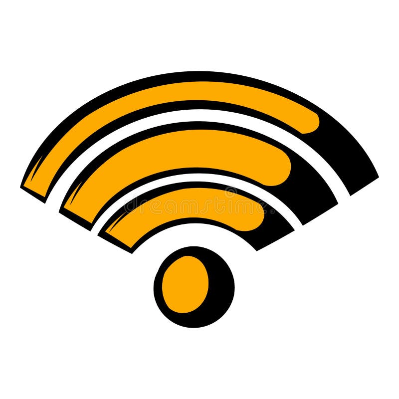 Wi Fi Wireless Network Cartoon Symbol Stock Illustration - Illustration ...