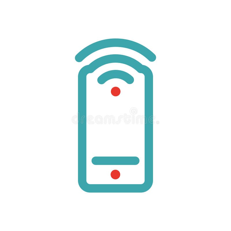 Wireless Network Icon on Smartphone Screen Vector Illustration. Stock ...