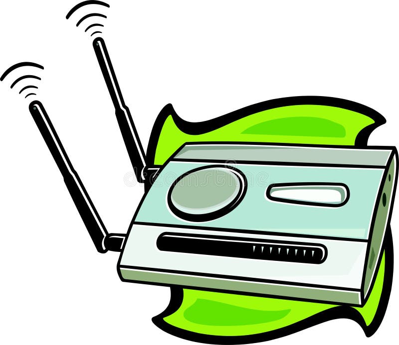 Wireless network router stock illustration. Illustration of wireless ...