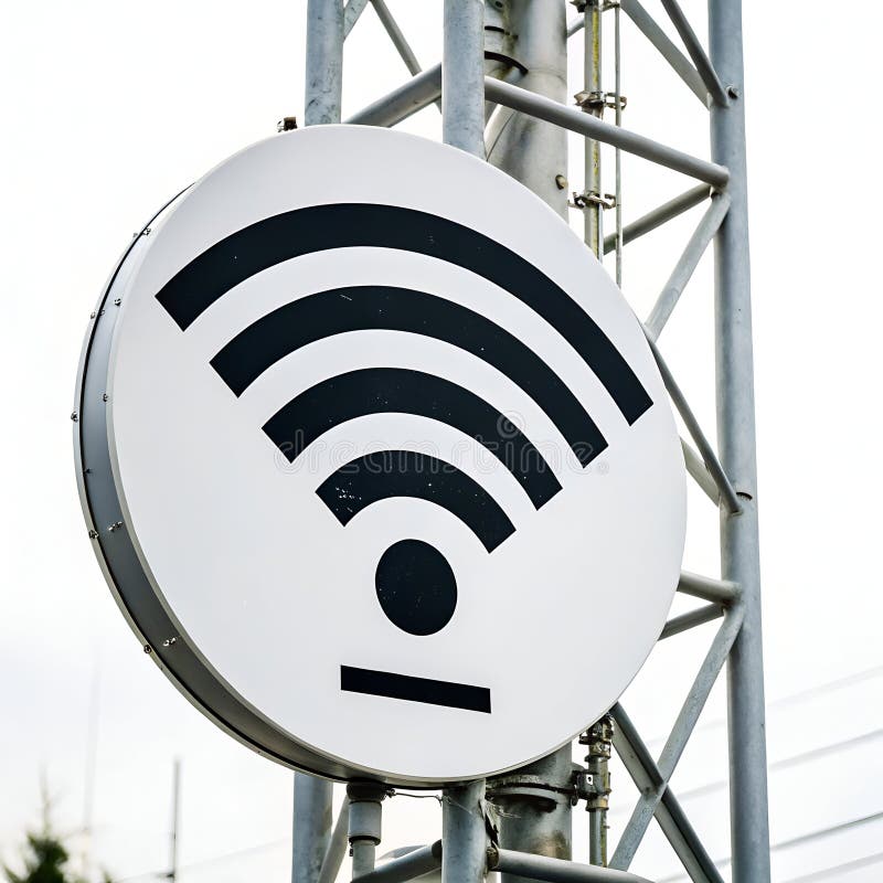 Wireless Network Symbol - Digital Connectivity and Communication Icon ...