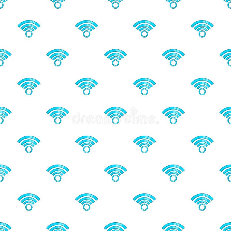 Wireless Network Symbol Pattern, Cartoon Style Stock Vector ...