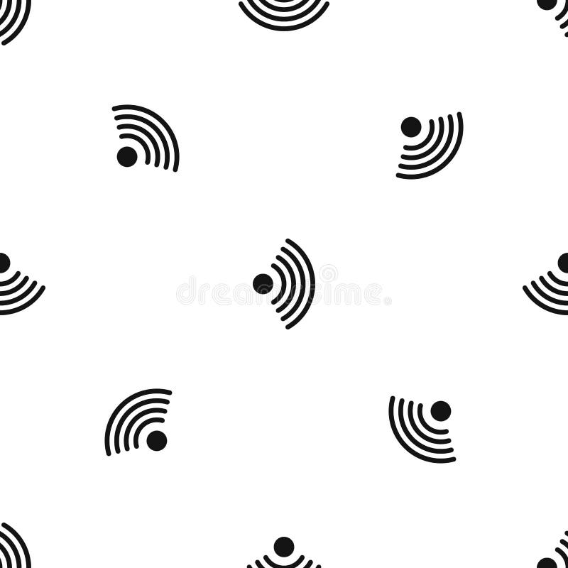 Wireless Network Symbol Icon White Stock Vector - Illustration of ...