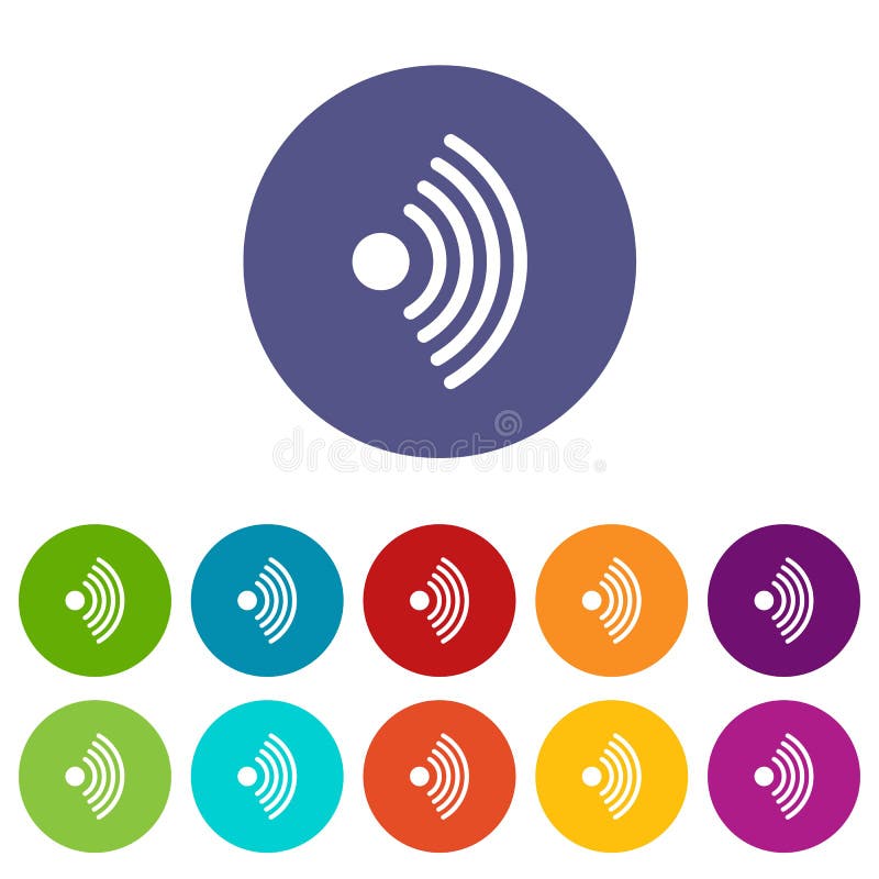 Wireless Network Symbol Set Icons Stock Vector - Illustration of icon ...