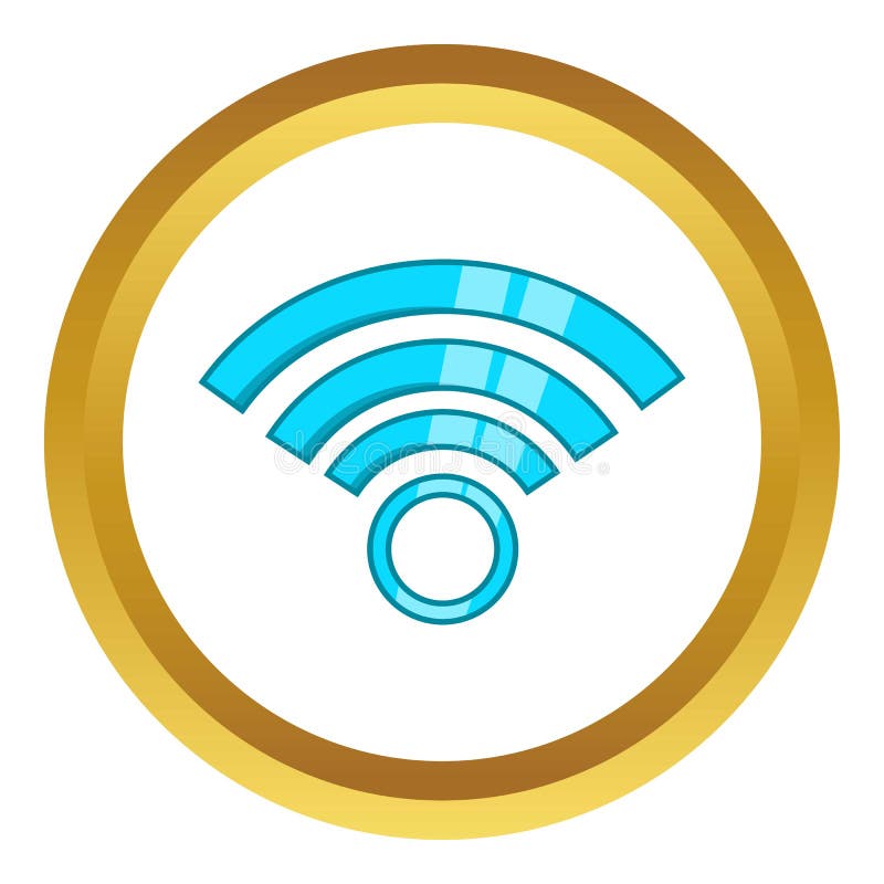 Wireless Network Symbol Icon White Stock Vector - Illustration of ...