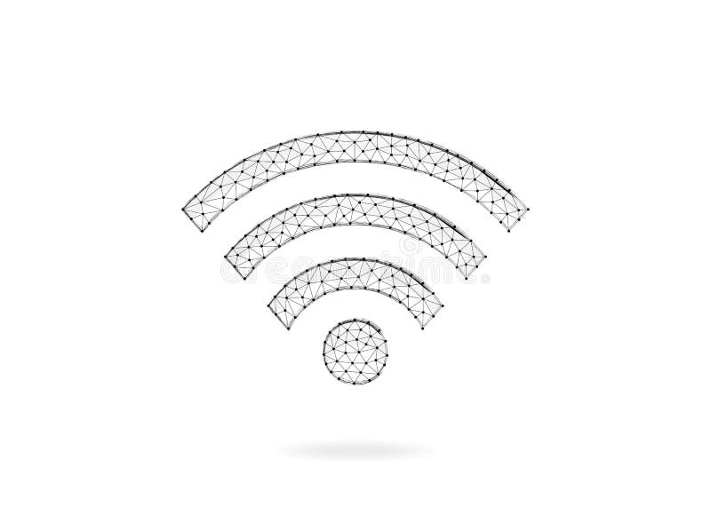 Wireless Network Symbol. Wi-Fi Vector Sign. Wi-Fi Low Poly Design ...
