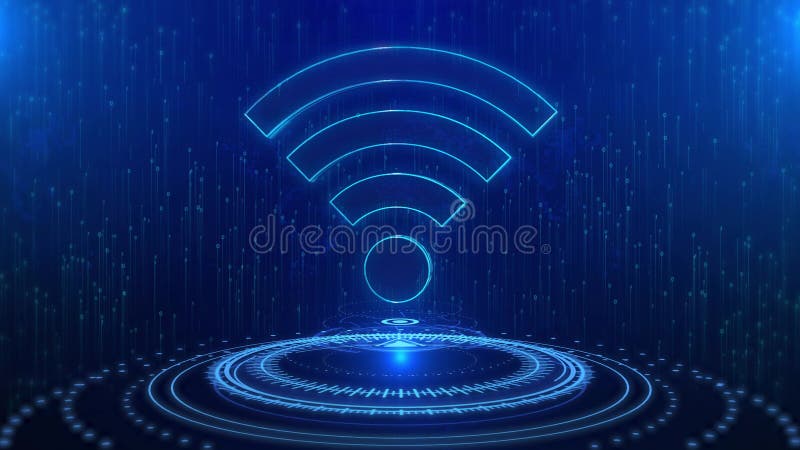 Wireless Network Text Cyberspace Future Digital Technology Hologram ...