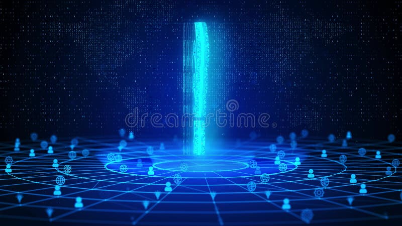 Wireless Network Text Future Digital Technology Ai Cyber Space Deep ...