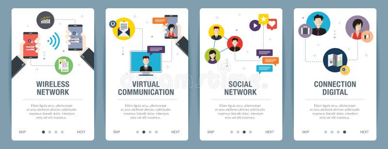 Wireless Network, Virtual Communication, Social Network and Connection ...