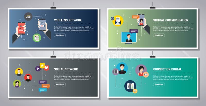 Wireless Network, Virtual Communication, Social Network and Connection ...