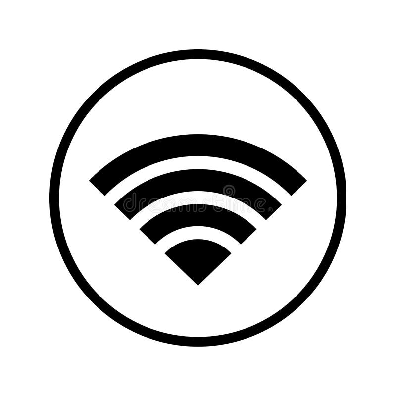 Wireless Network, Wi-Fi Icon. Black Vector Design Stock Illustration ...